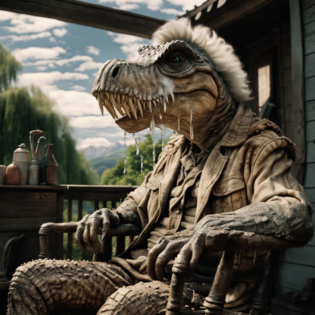 Feeling Blue: T-Rex's Rocking Chair Moment