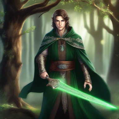 Captivating Image: High Elf Wizard in a Magical Forest