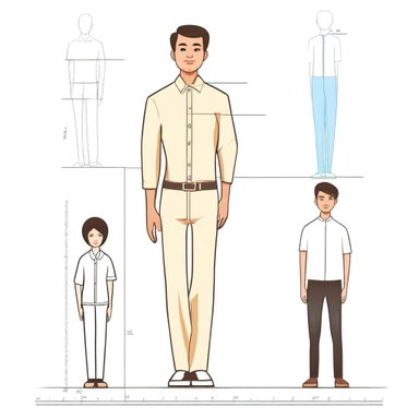 Human Height Chart Feet Height Chart Feet Stock Illustrations – 162