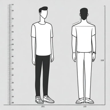 Human Height Chart Feet Height Chart Feet Stock Illustrations – 162