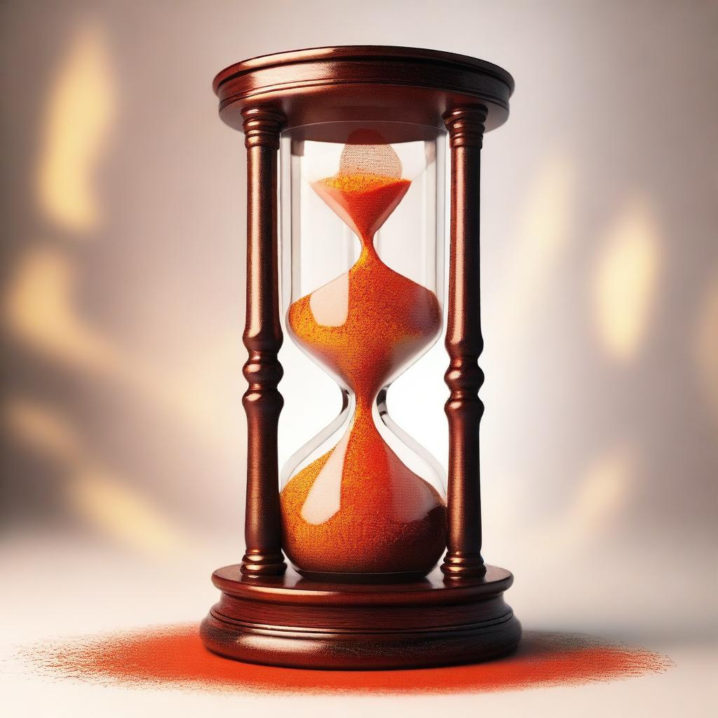 Enchanted Hourglass with Magical Flames