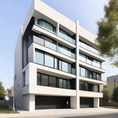 Modern Four-Story Building with Private Rooms | Contemporary Design