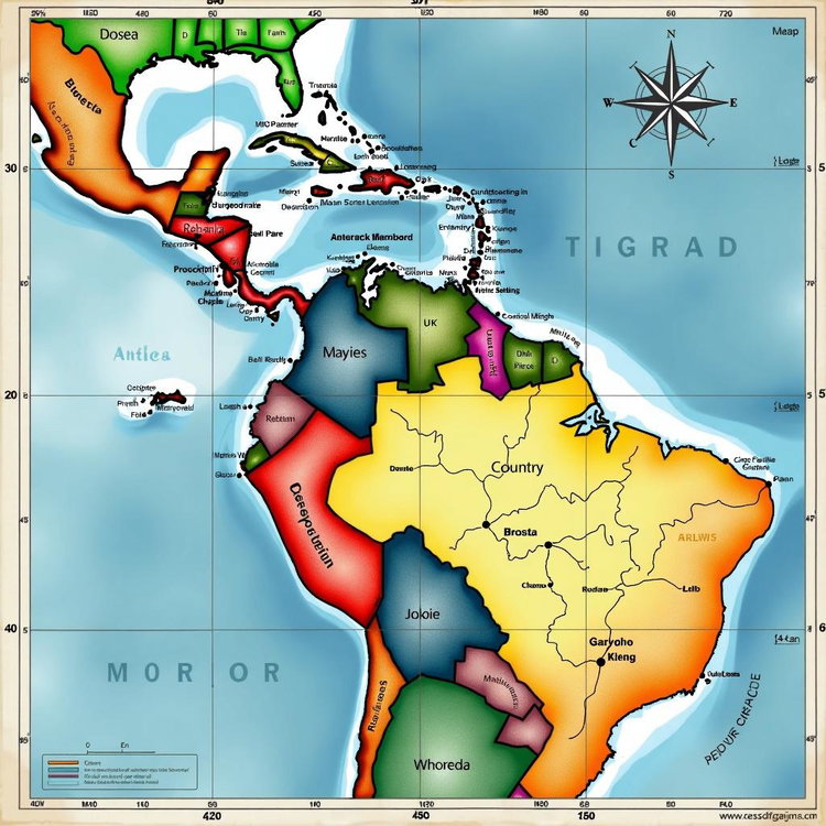Central America Map With Countries Online Atlas Central America Maps