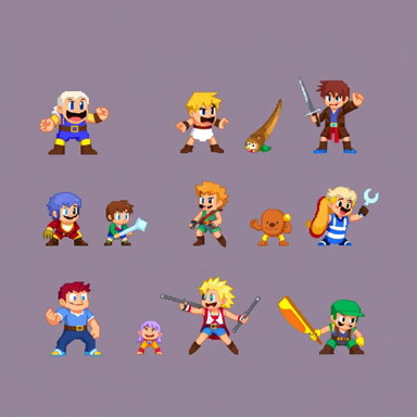 32 Bit Pixel Characters What SIze To Make PixelArt (Pixelart Tutorial