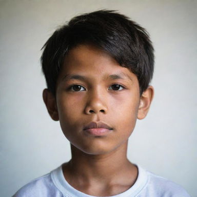 Enigmatic Aura: The Youthful Profile of a Filipino Boy