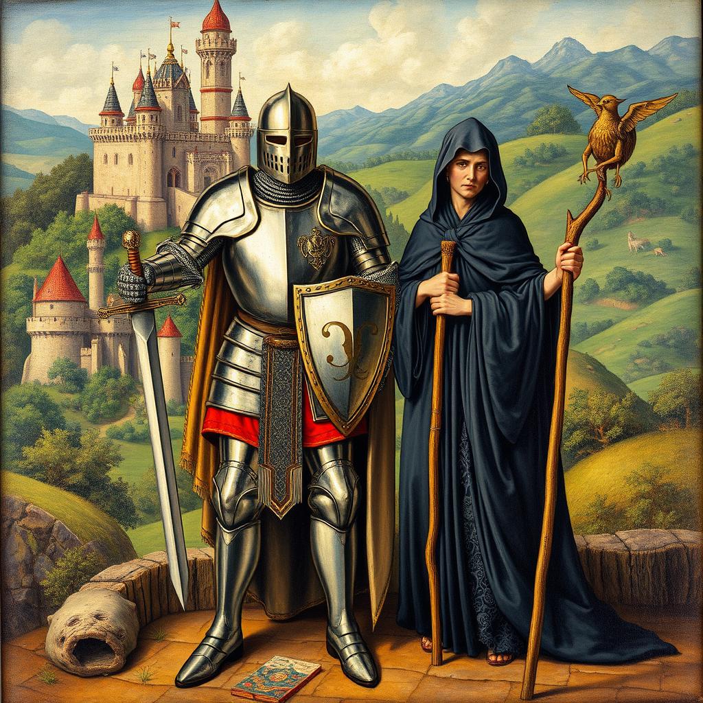 Mysterious Encounter: Noble Knight & Enchanted Witch