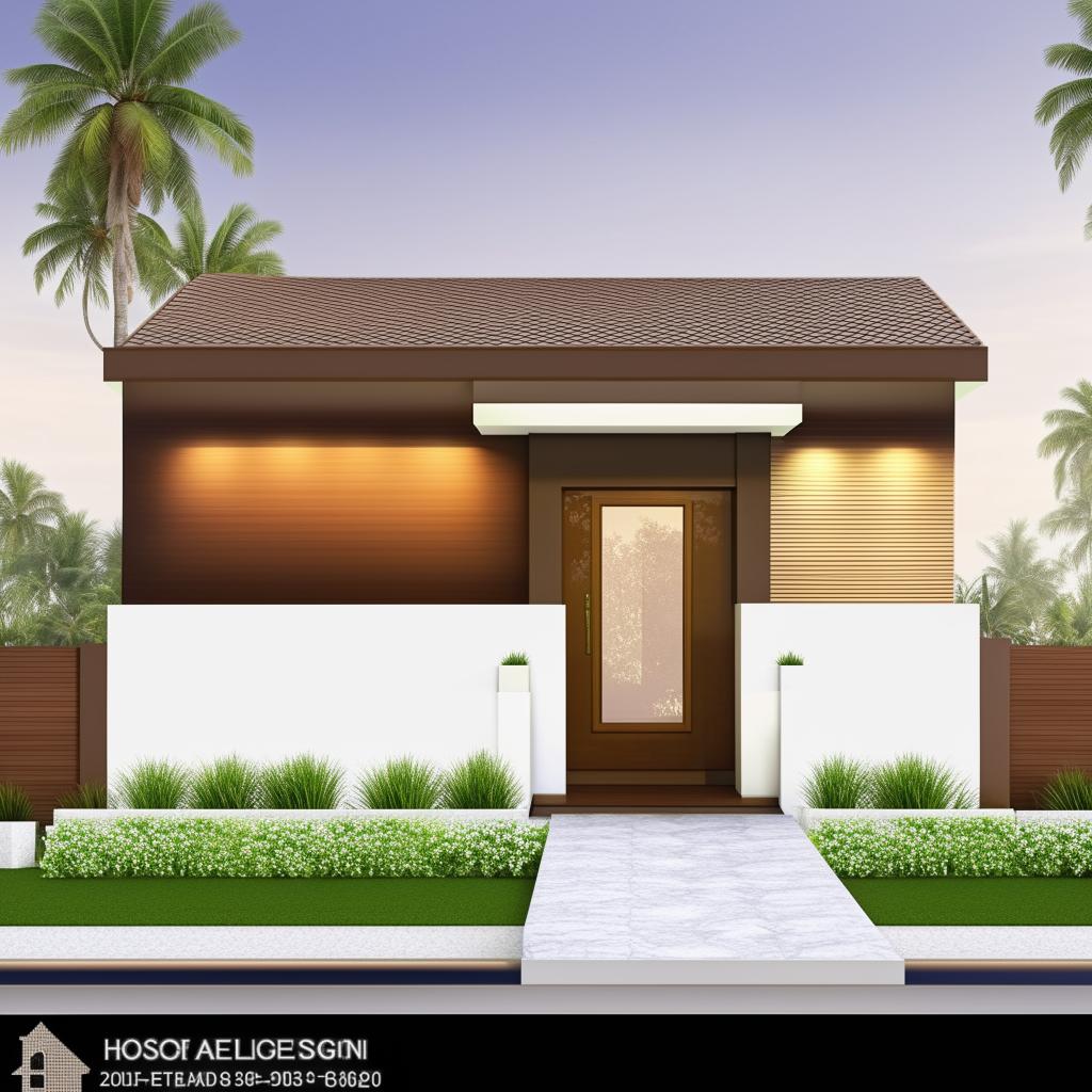 Modern 16-Foot Front Double Floor Home Elevation Design