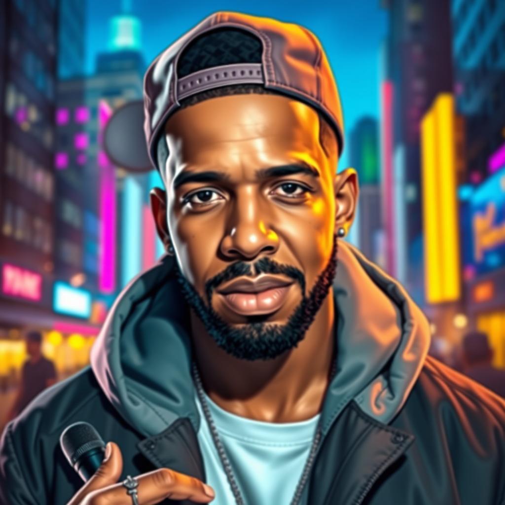 Vibe with the Streets: Urban Rapper Portrait Inspired by Drake
