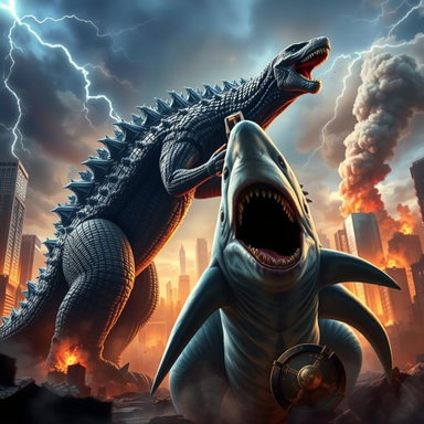 Sharkzilla Vs Godzilla