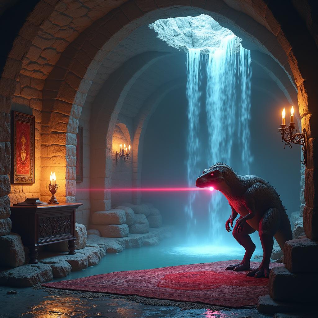Fantasy Living Room: Waterfall Wonderland