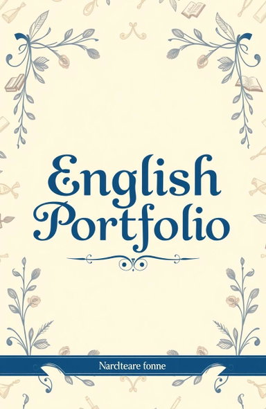 Elegant English Portfolio Cover Design | Idyllic AI