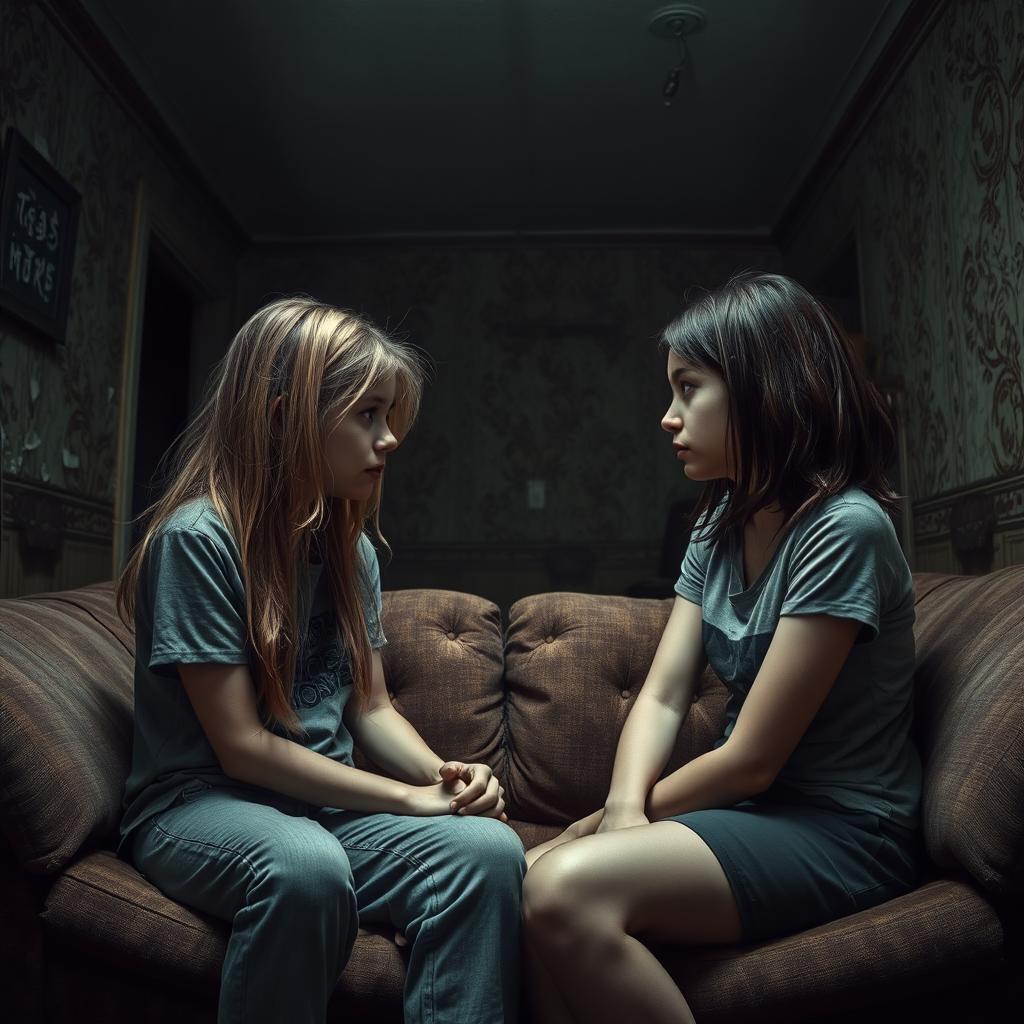 Intimate Moments in a Rundown Apartment Room