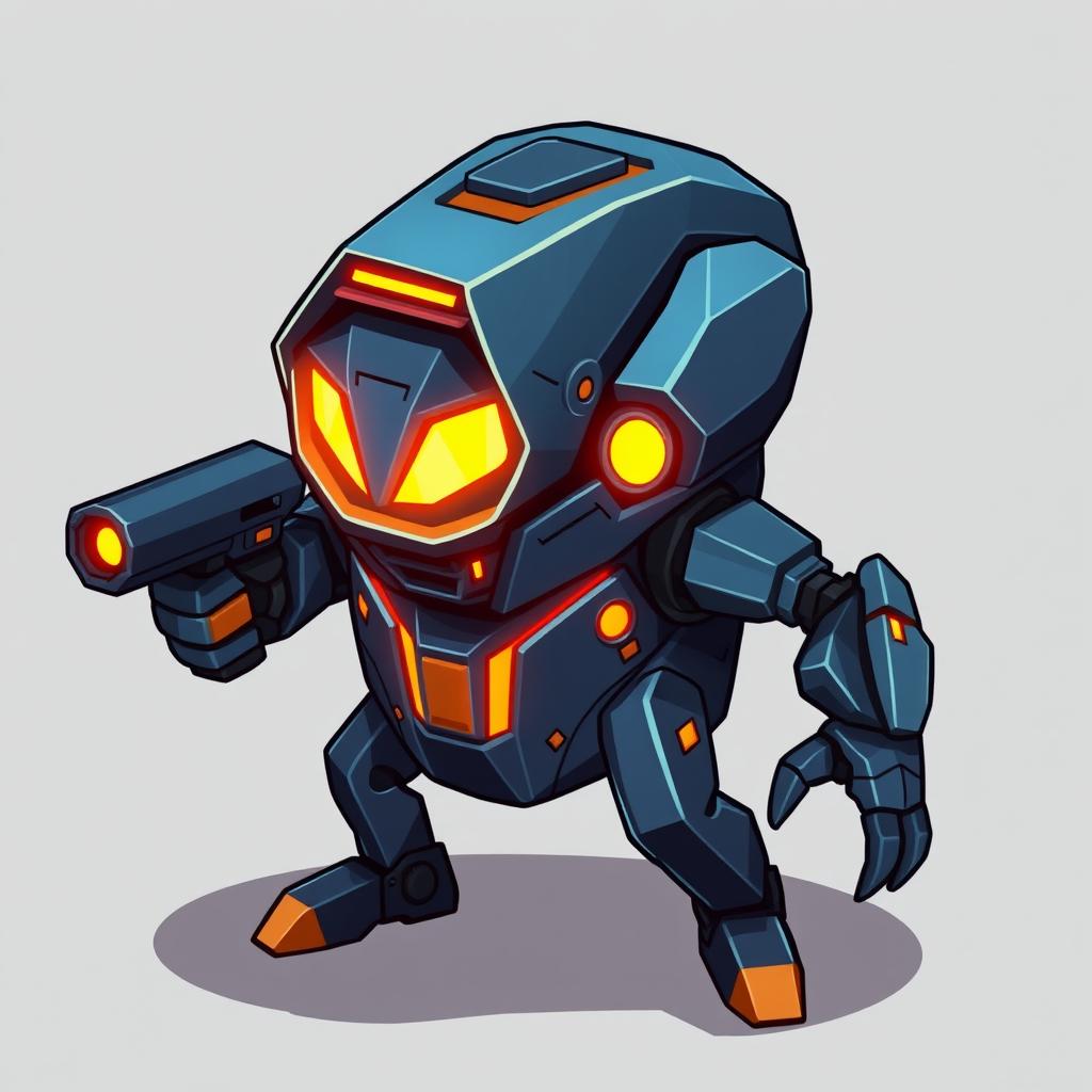 Futuristic Enemy Minion: Isometric Design