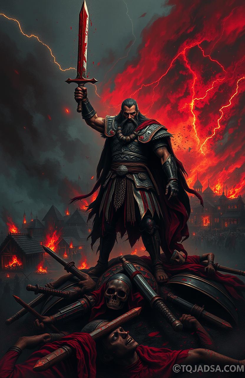 Epic Clash: Ancient Warrior on the Battlefield