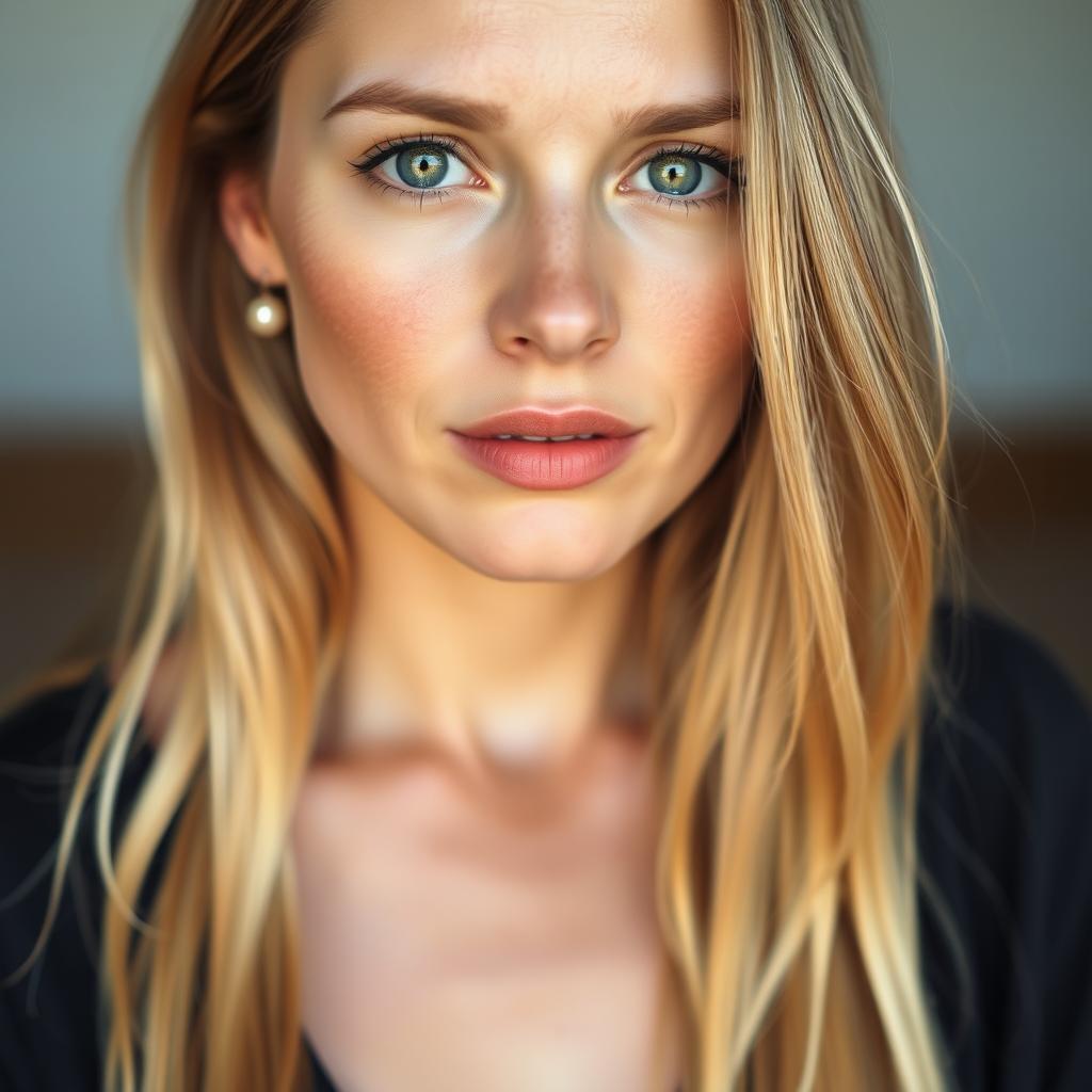 Captivating Elegance: Portrait of a 35-Year-Old Woman