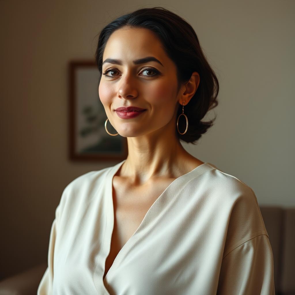 Embrace Natural Beauty: A 38-Year-Old Woman's Portrait