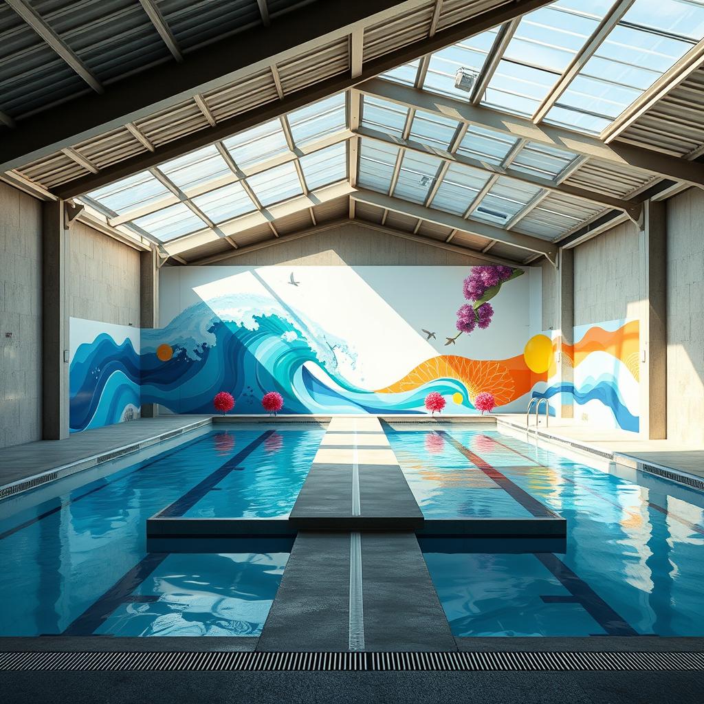 Dive into Art: Stunning 3D Mural for Your Pool Area