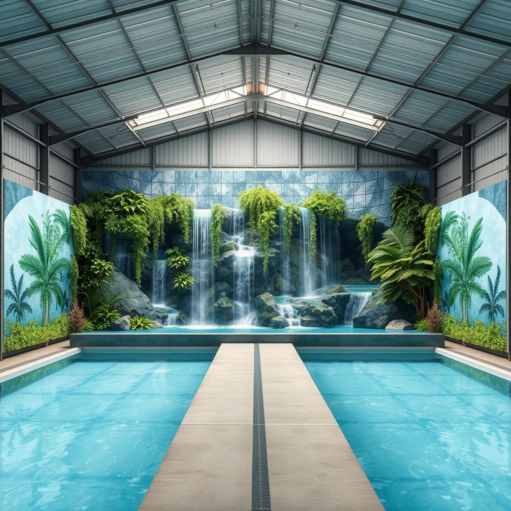 Enchanting Mural Design for Pool Oasis