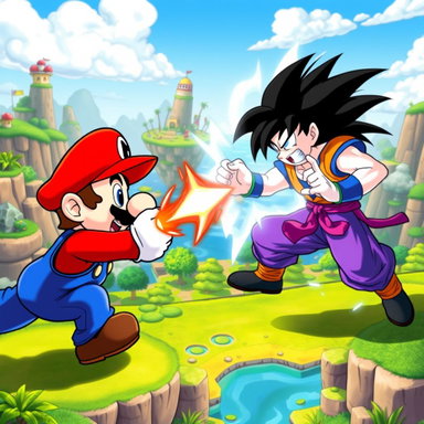Super Saiyan God Mario The Fight Between Goku And Superman Has Become