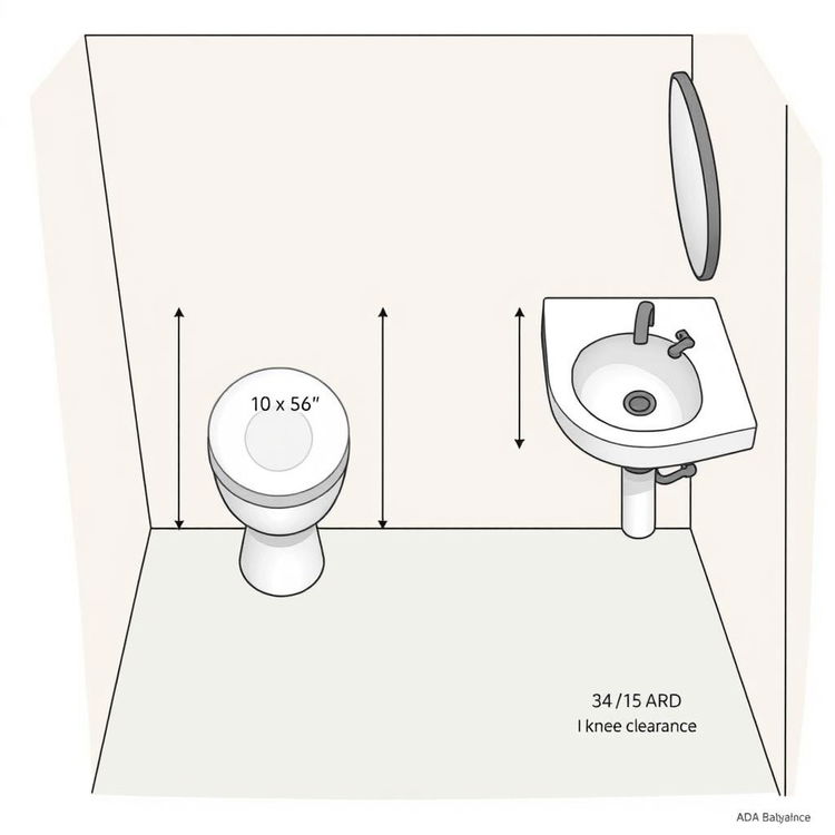 Ada Compliant Bathroom Drawing ADA Compliant