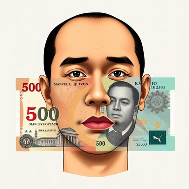 Transform Your Face into a 500 Peso Philippine Bill Illustration