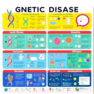 Educational Poster on Genetic Diseases - Awareness & Info