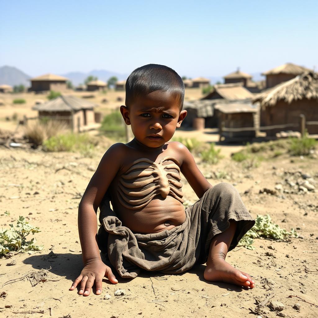 A Heartbreaking Portrait of Resilience: Nepali Child's Struggle