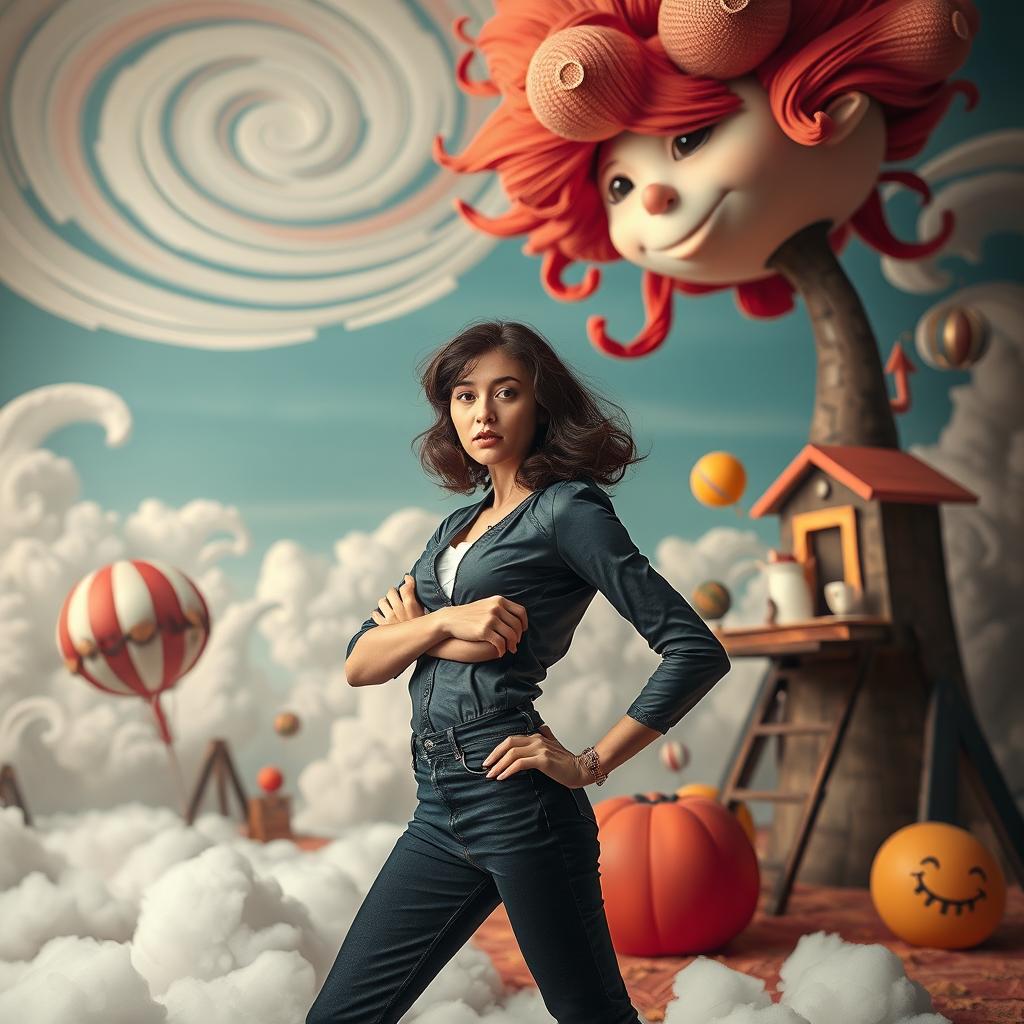 Embrace the Whimsy: A Surreal Tall Character