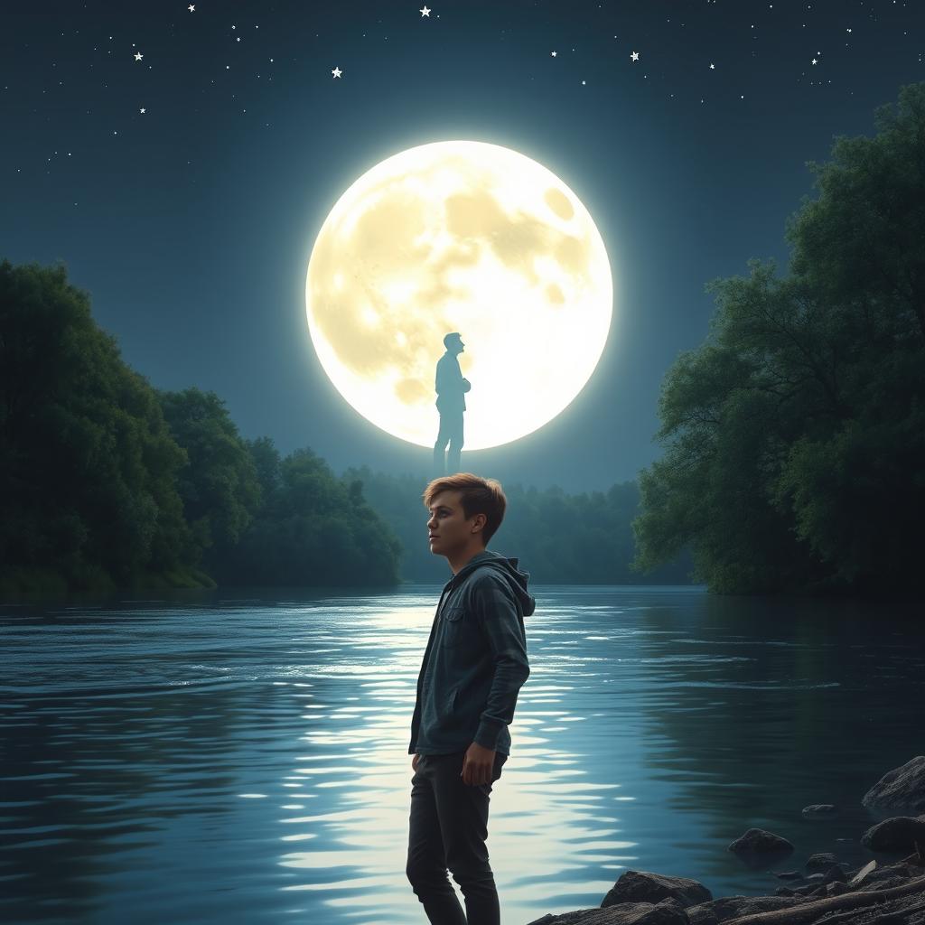 Moonlit Reflections: A Son's Quiet Contemplation