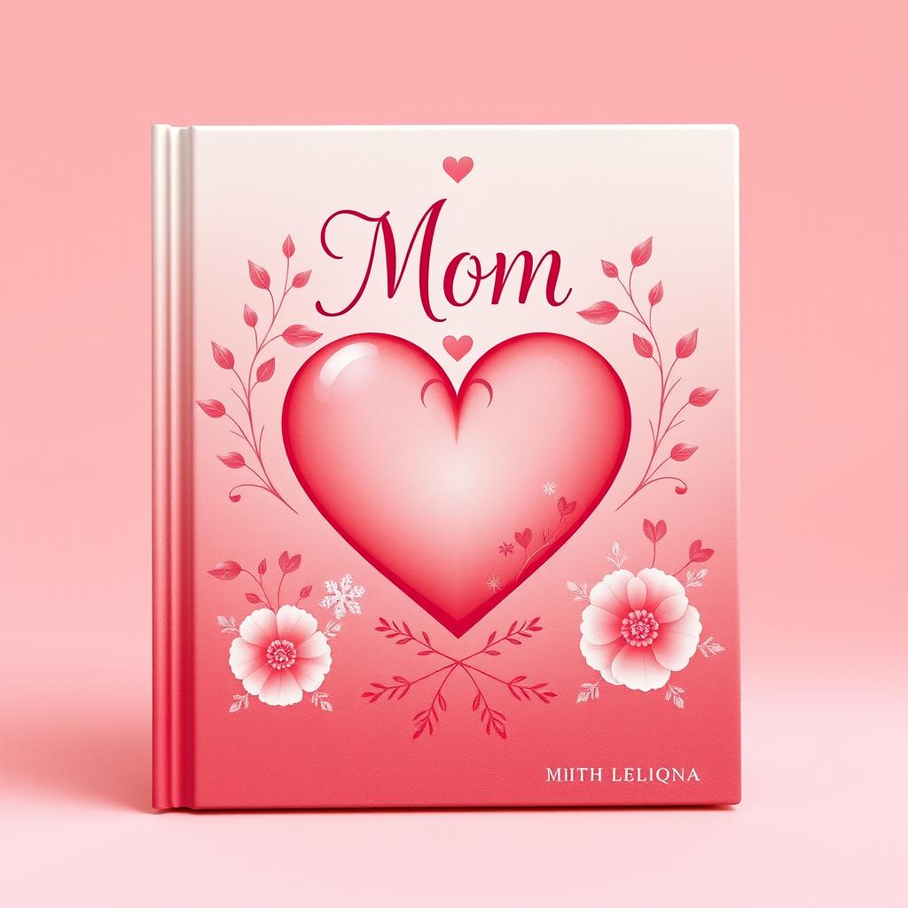 Charming Book Cover: Heart and Floral Elegance