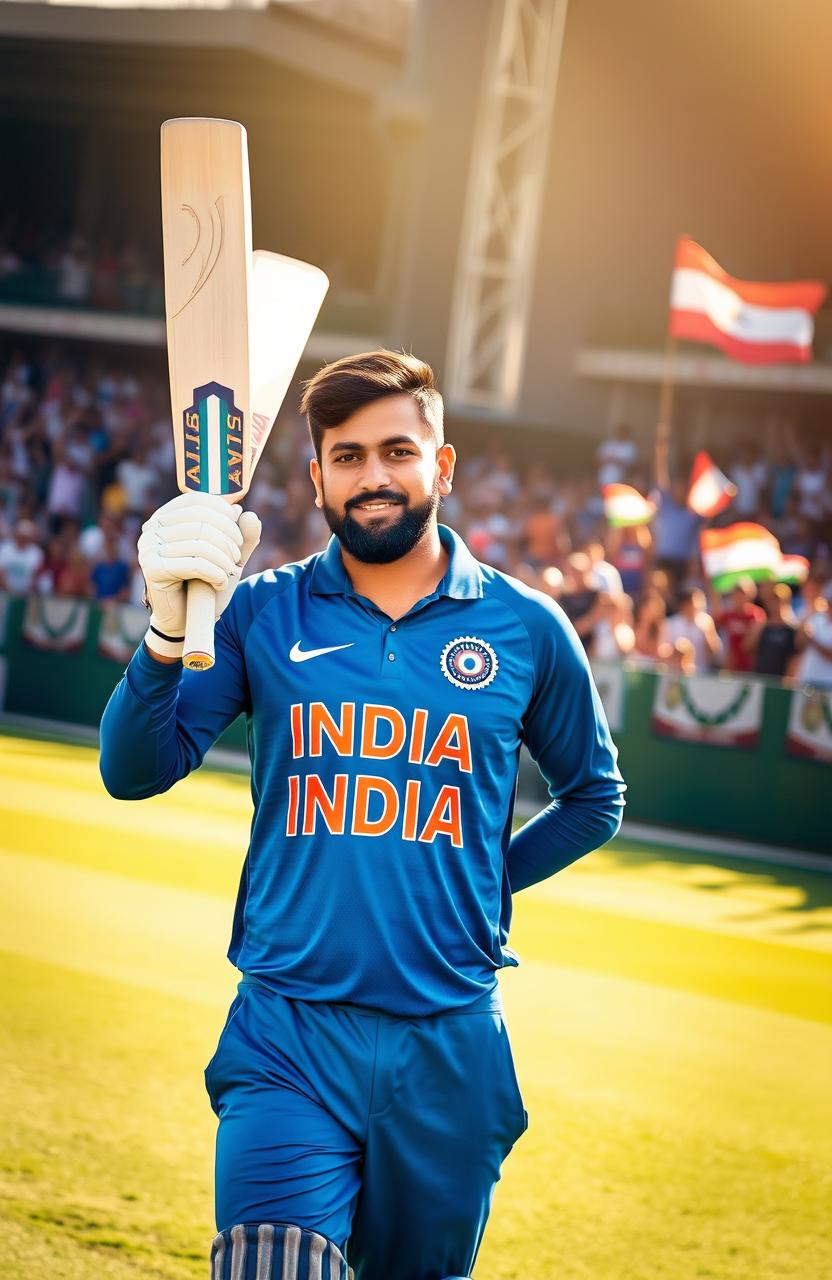 Inspiring Portrait of Rohit Sharma: A Symbol of Leadership in Indian ...