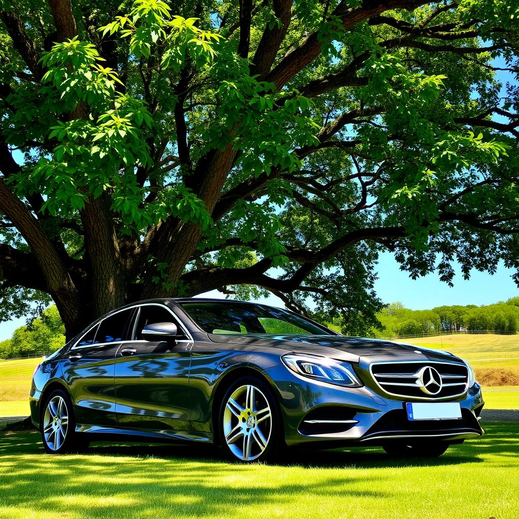 Elegance Unleashed: Mercedes-Benz Under the Tree