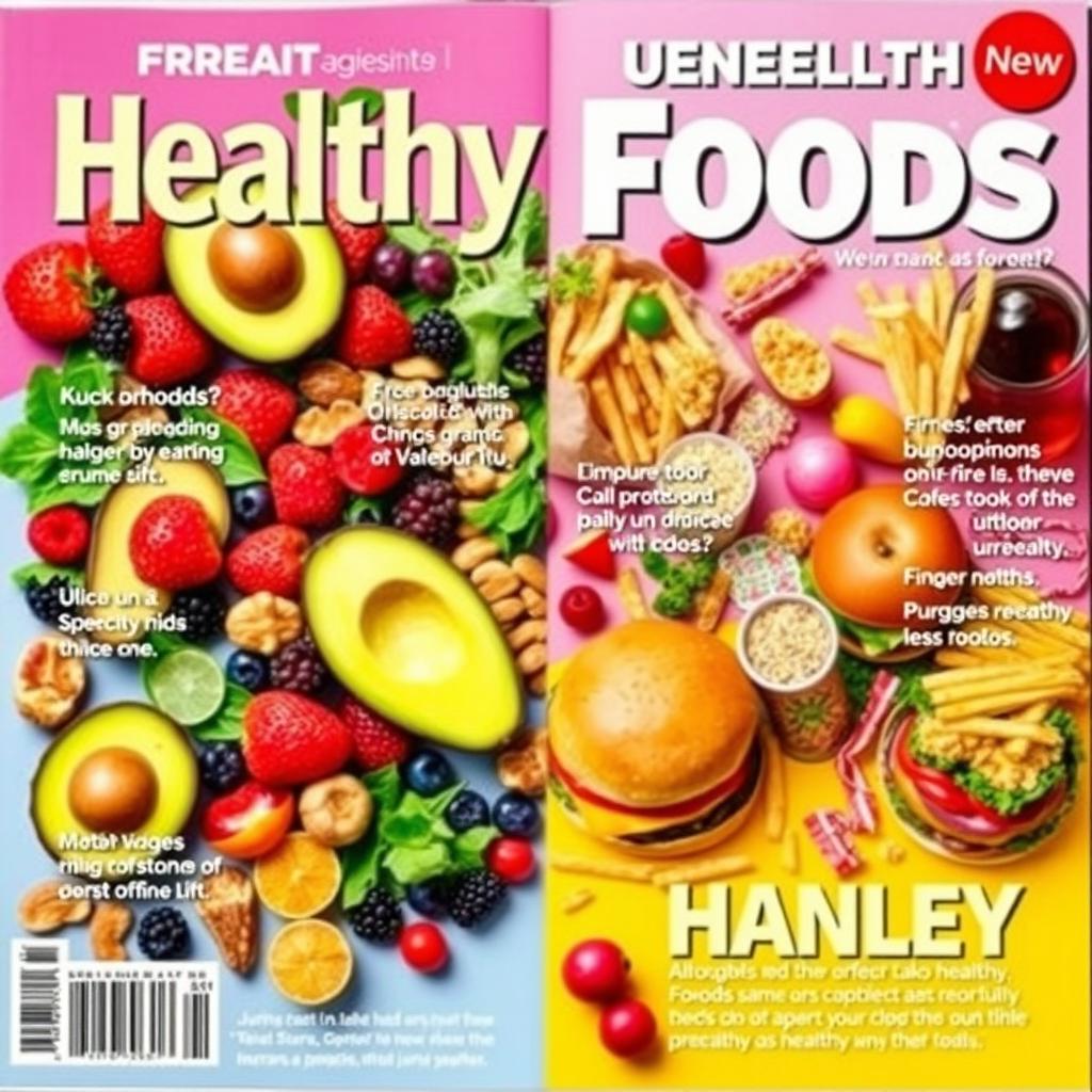 Healthy vs. Unhealthy: A Colorful Contrast