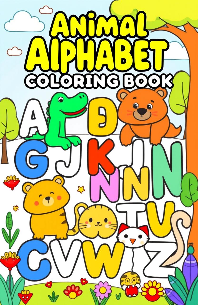 Animal Alphabet Adventure: A Coloring Book for All Ages