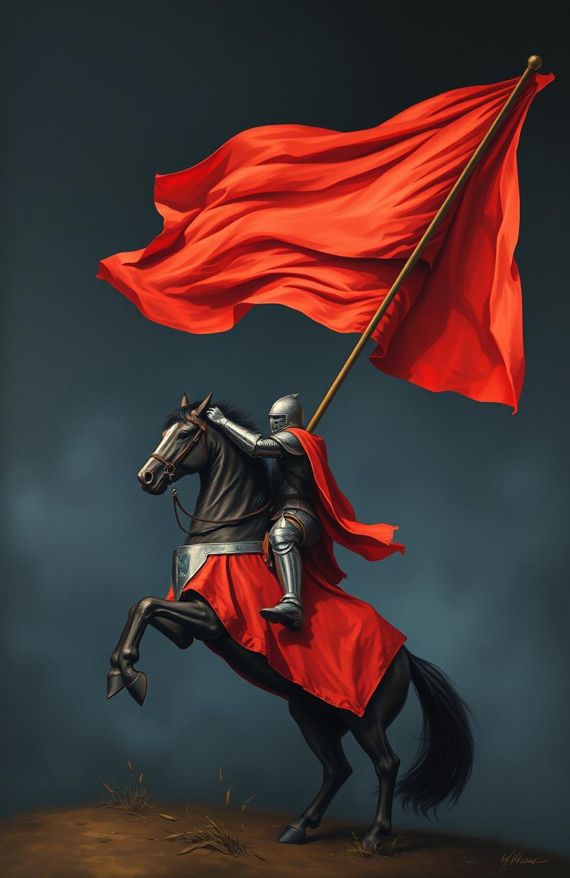 Dramatic Minimalism: Knight and Flag