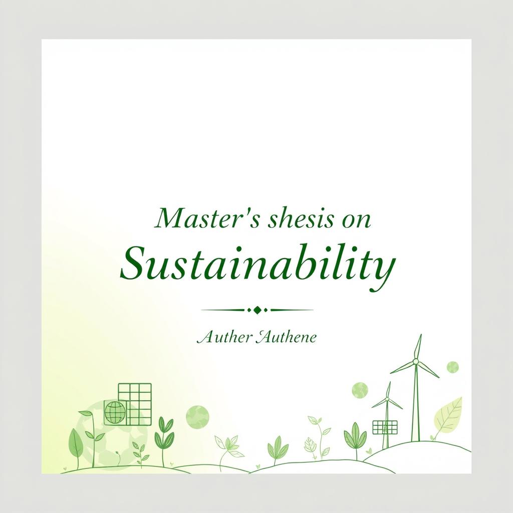 Master's Thesis Cover Design on Sustainability