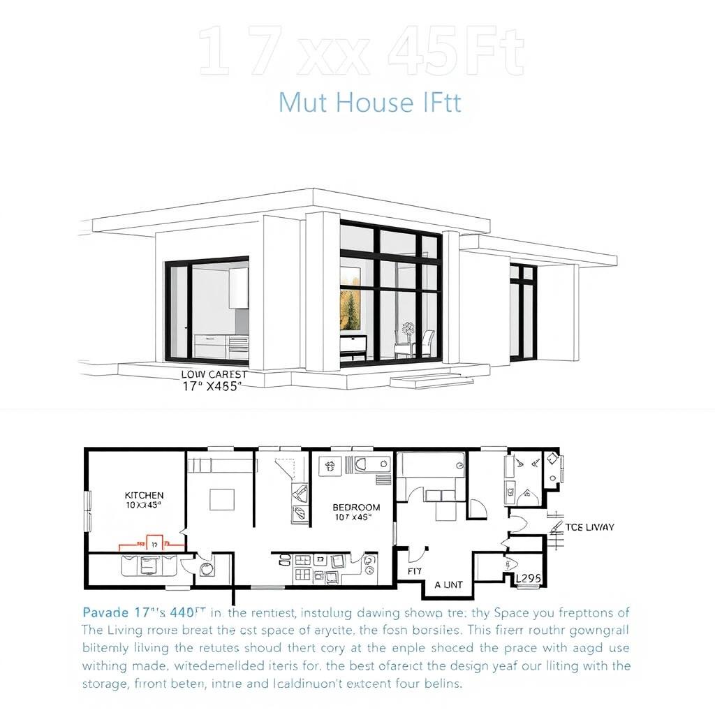 Modern Elegance: 17x45 Contemporary House Plan