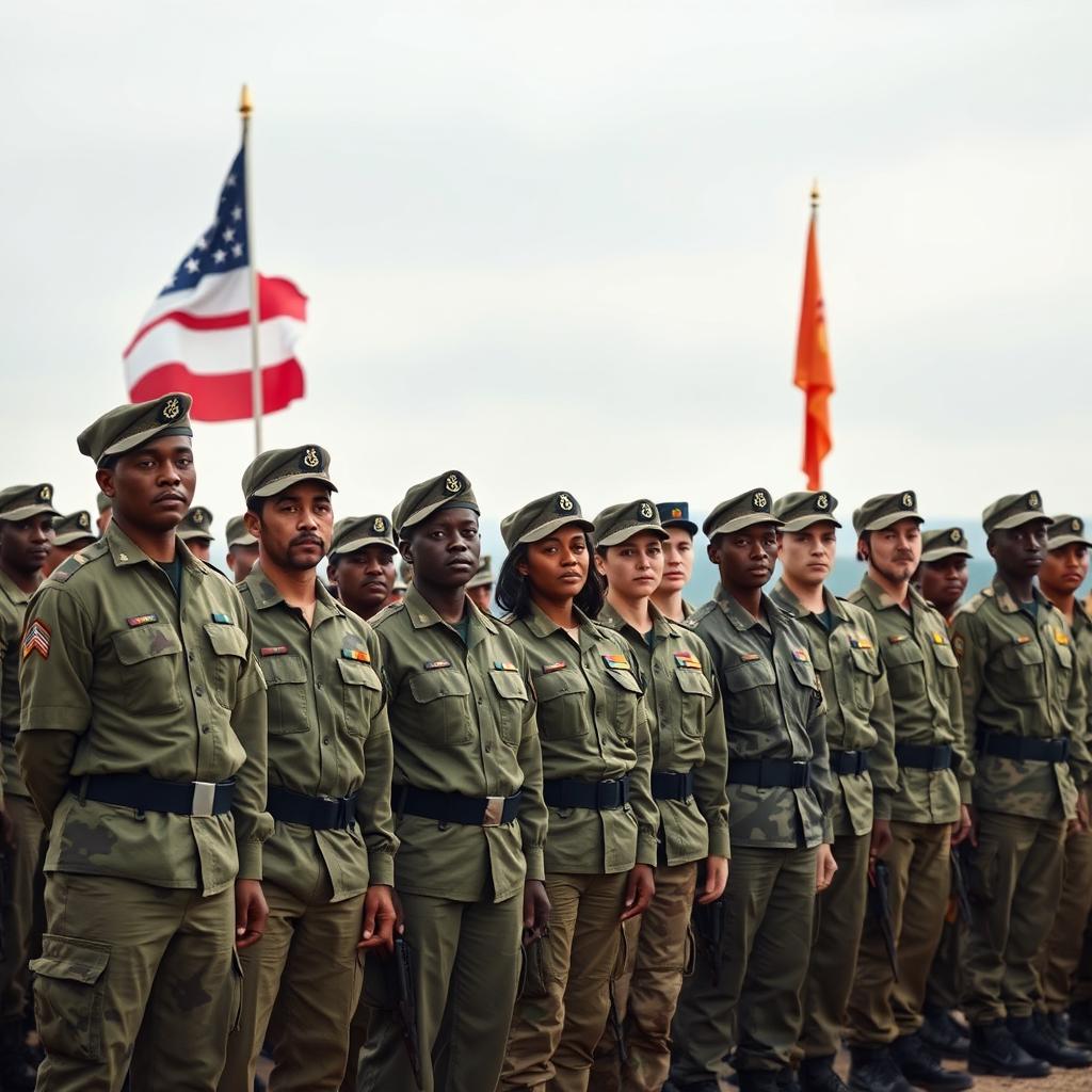 Unyielding Strength: 72 Soldiers in Formation
