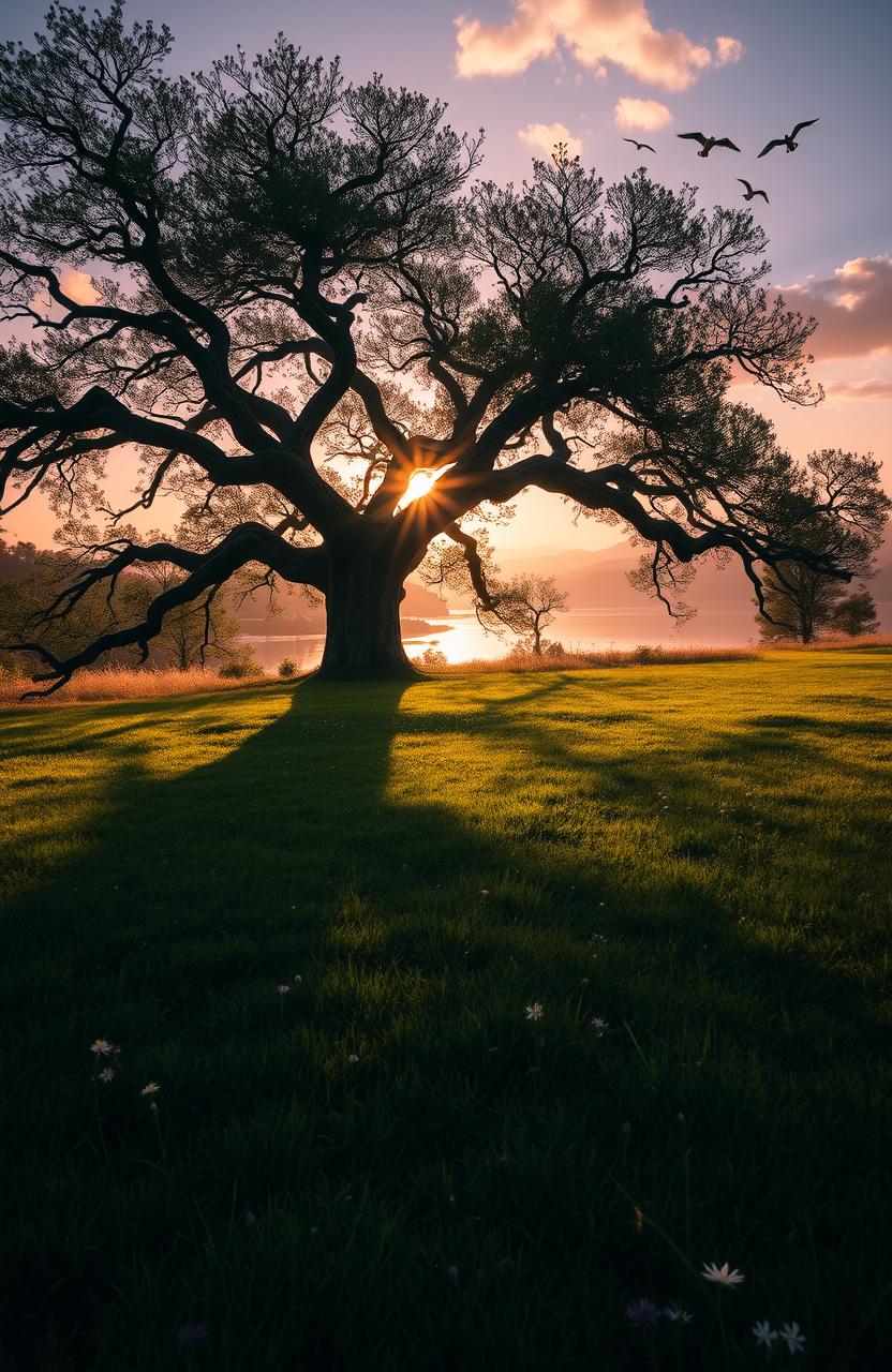 Enchanting Landscape with Ancient Tree