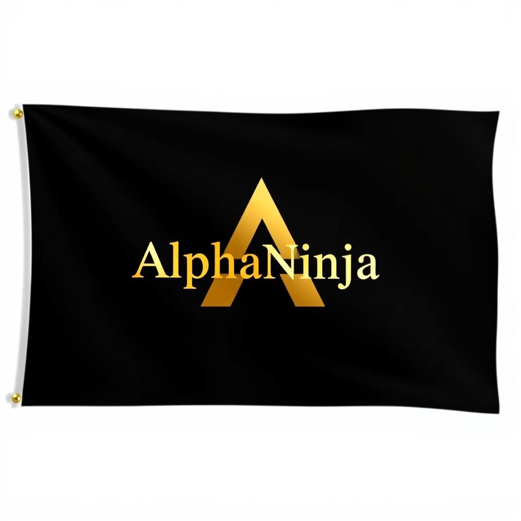 Striking Black & Gold Flag Design