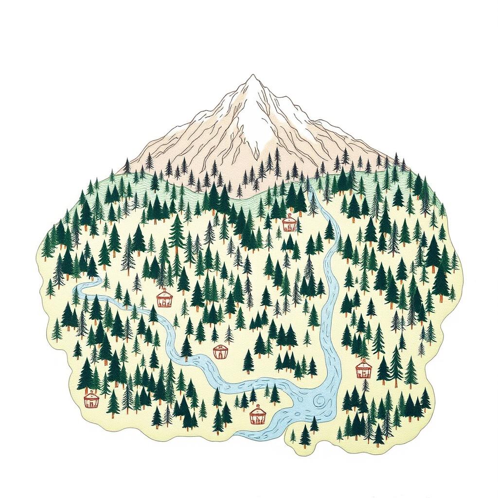 Discover the Enchanted Forest Map: A Hand-Drawn Adventure