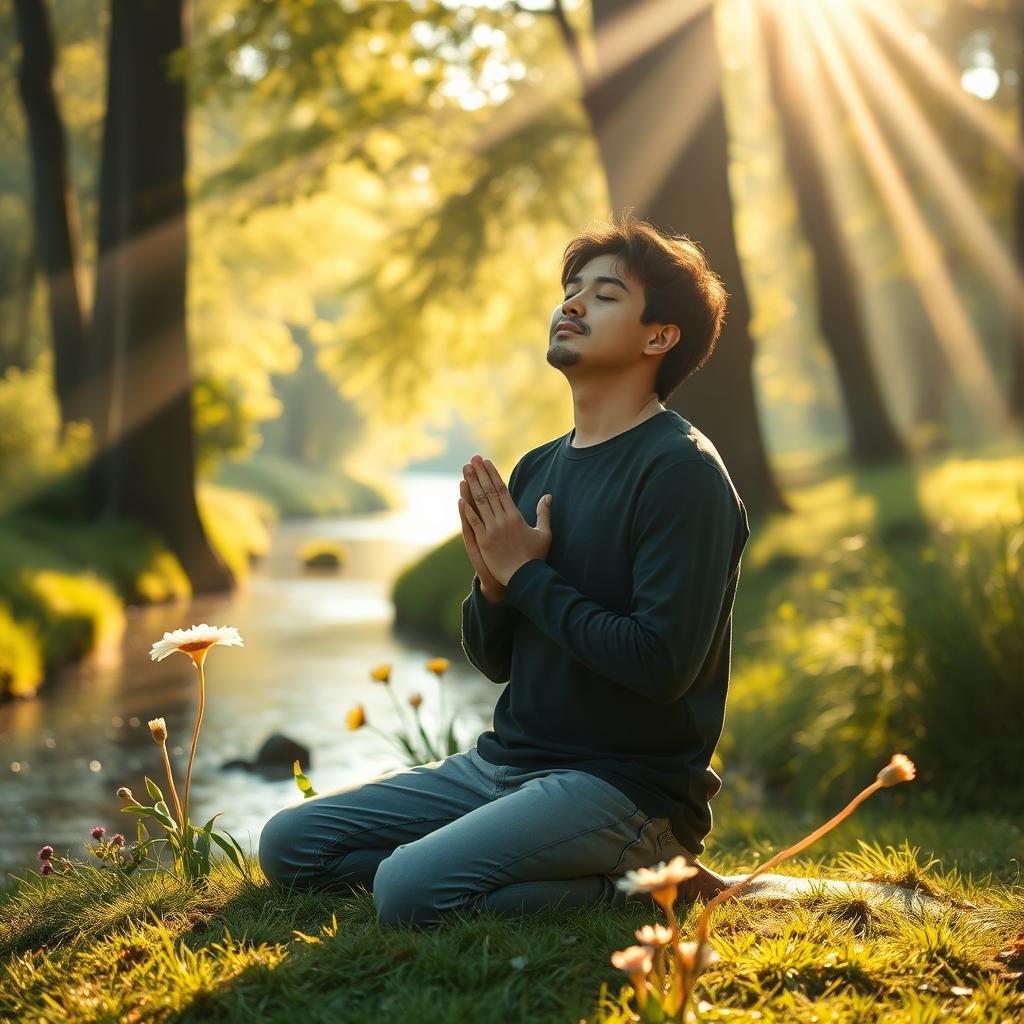 Find Peace: A Moment of Prayer in Nature