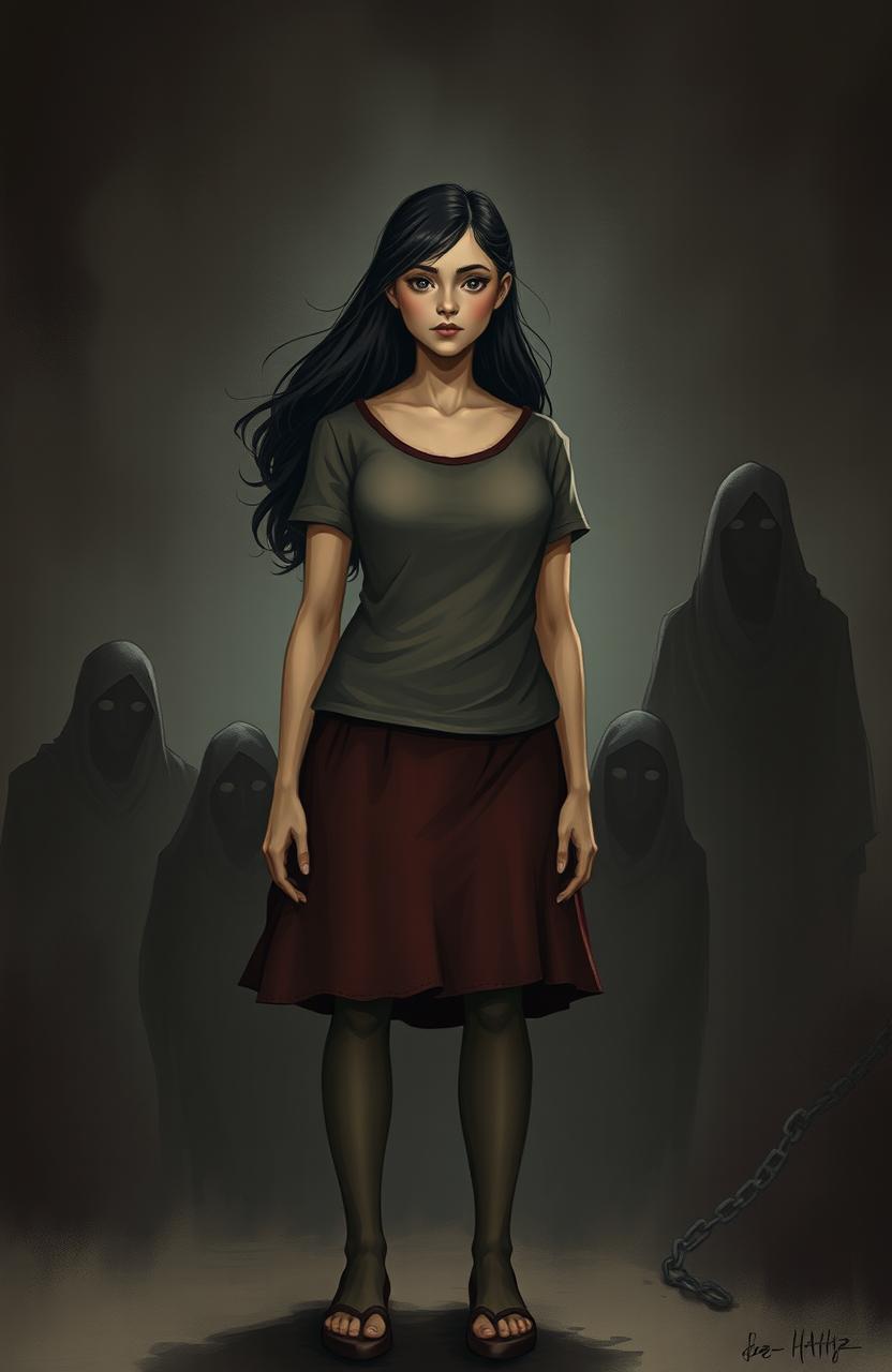 Embodying Resilience: A Poignant Female Figure