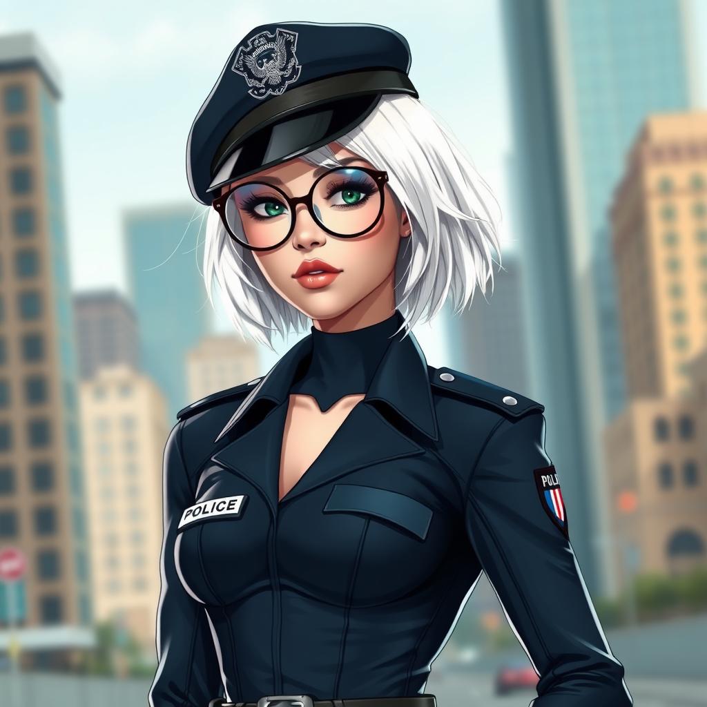 Dynamic Female Police Officer: Speed Enforcement Unit