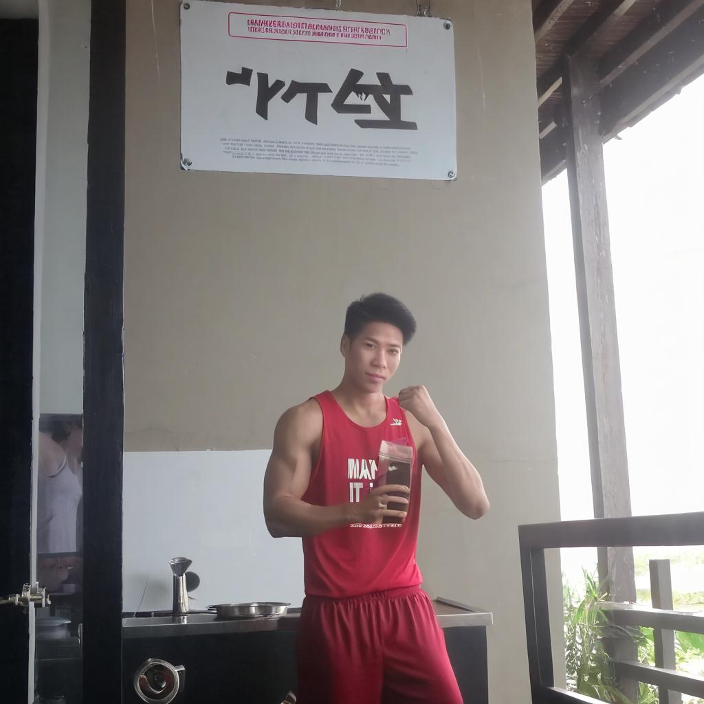 Motivational Gym Inspiration: Young Man Showing Off Lean Physique