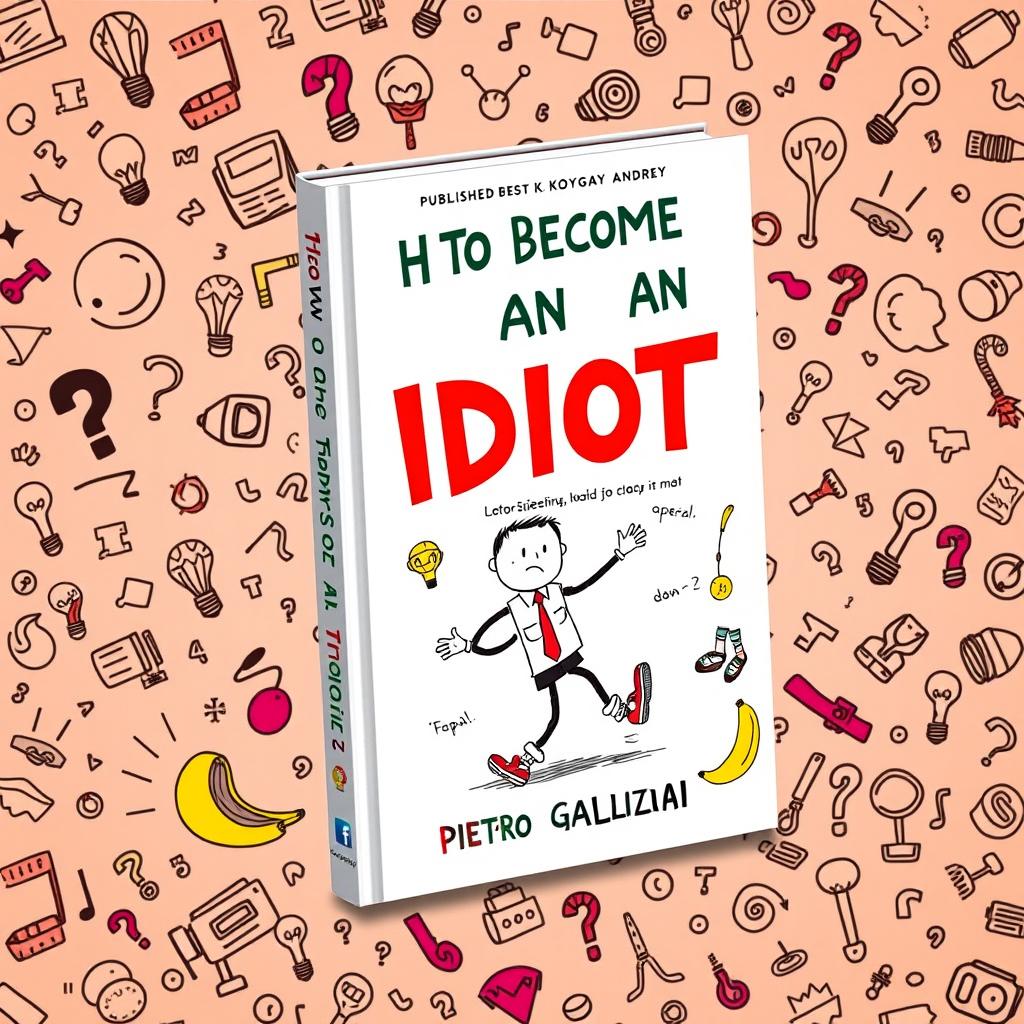 Humorous Book Cover Design for 'How to Become an Idiot' by Pietro Gallizia