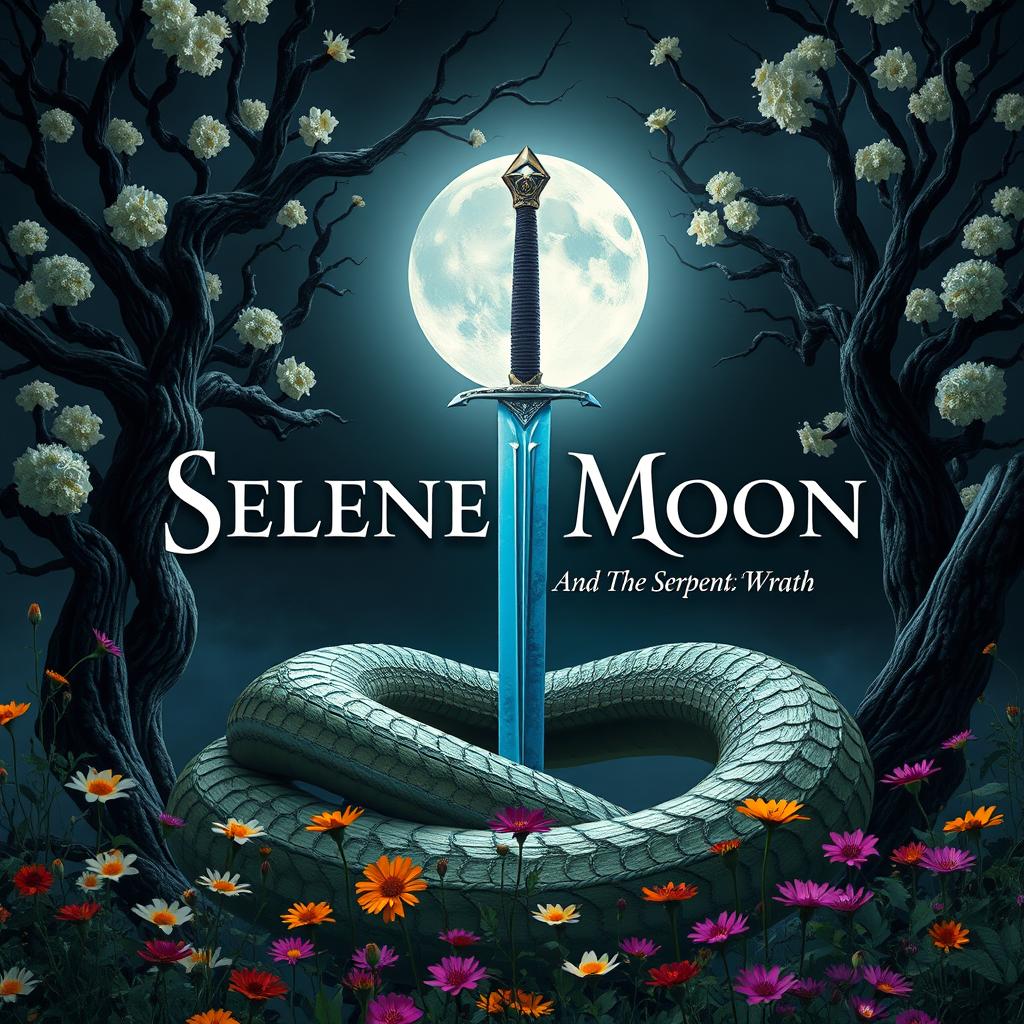 Enchanting A5 Book Cover with Glowing Full Moon