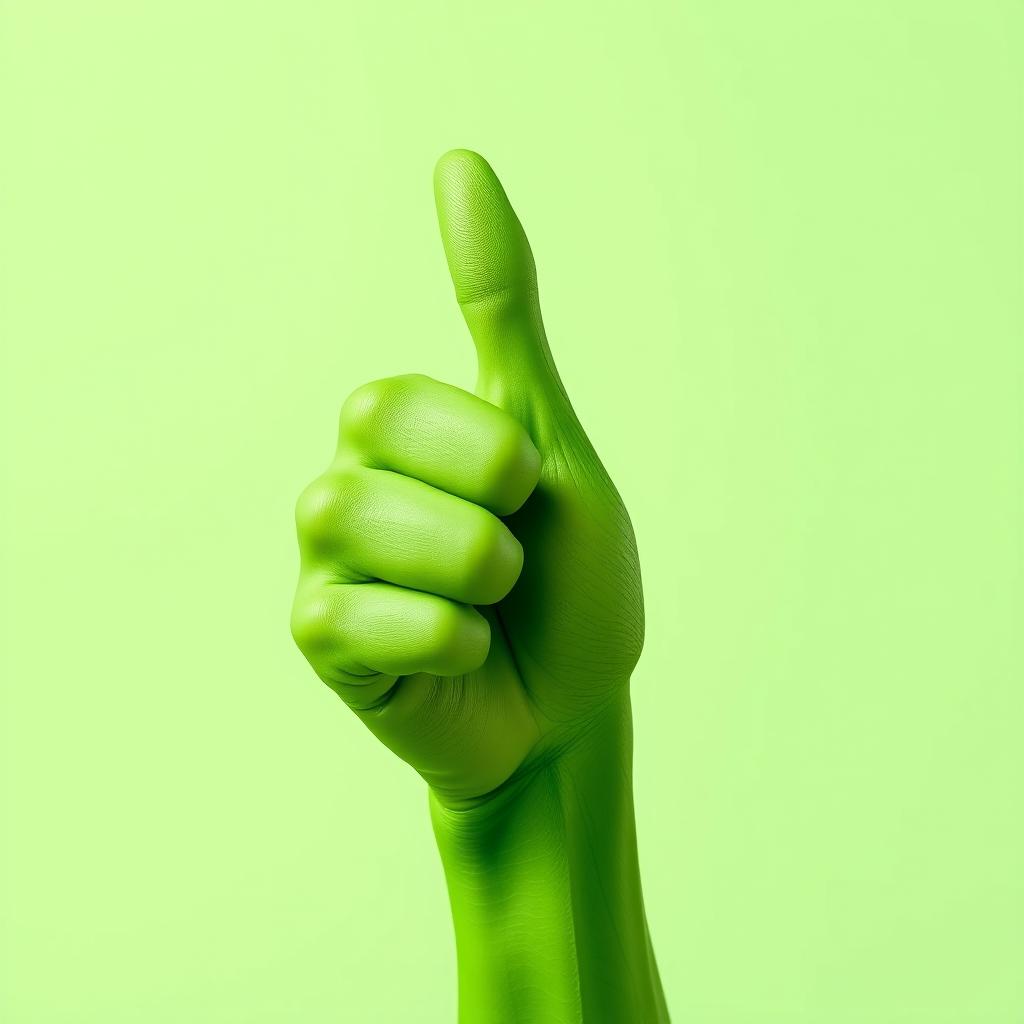 Go Green: Realistic Thumb-Up Gesture