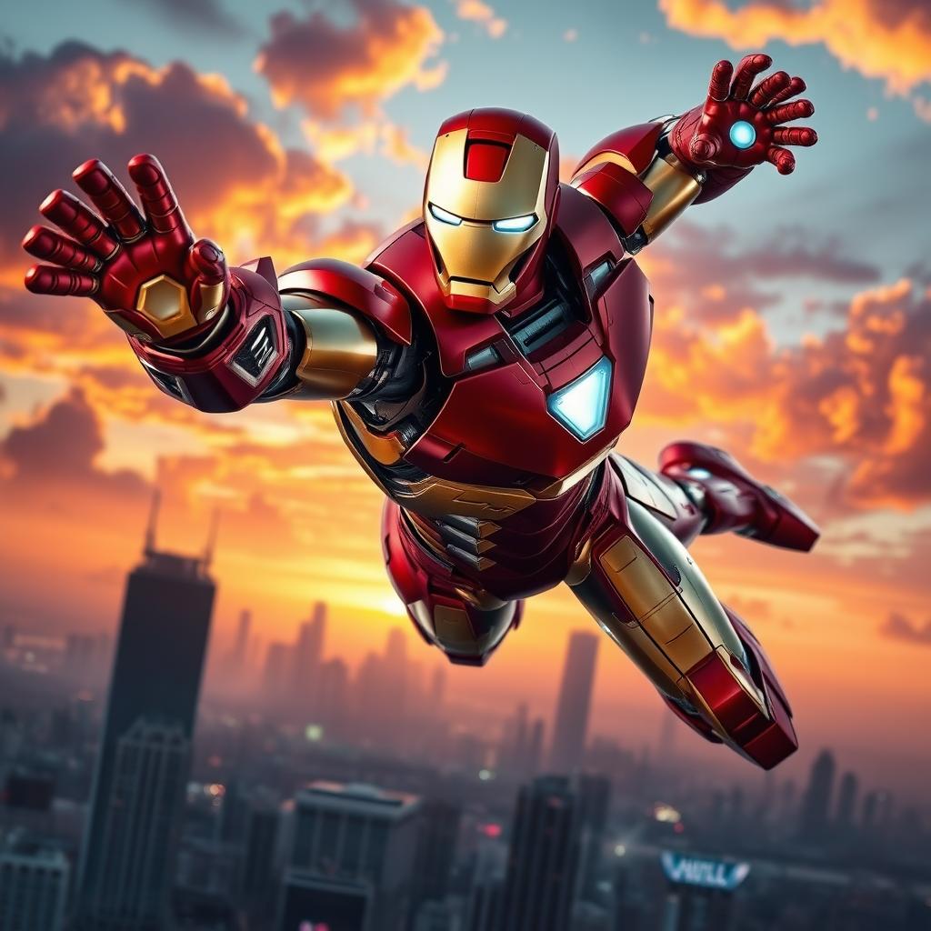 Soar with Iron Man: Heroic Flight in Iconic Armor