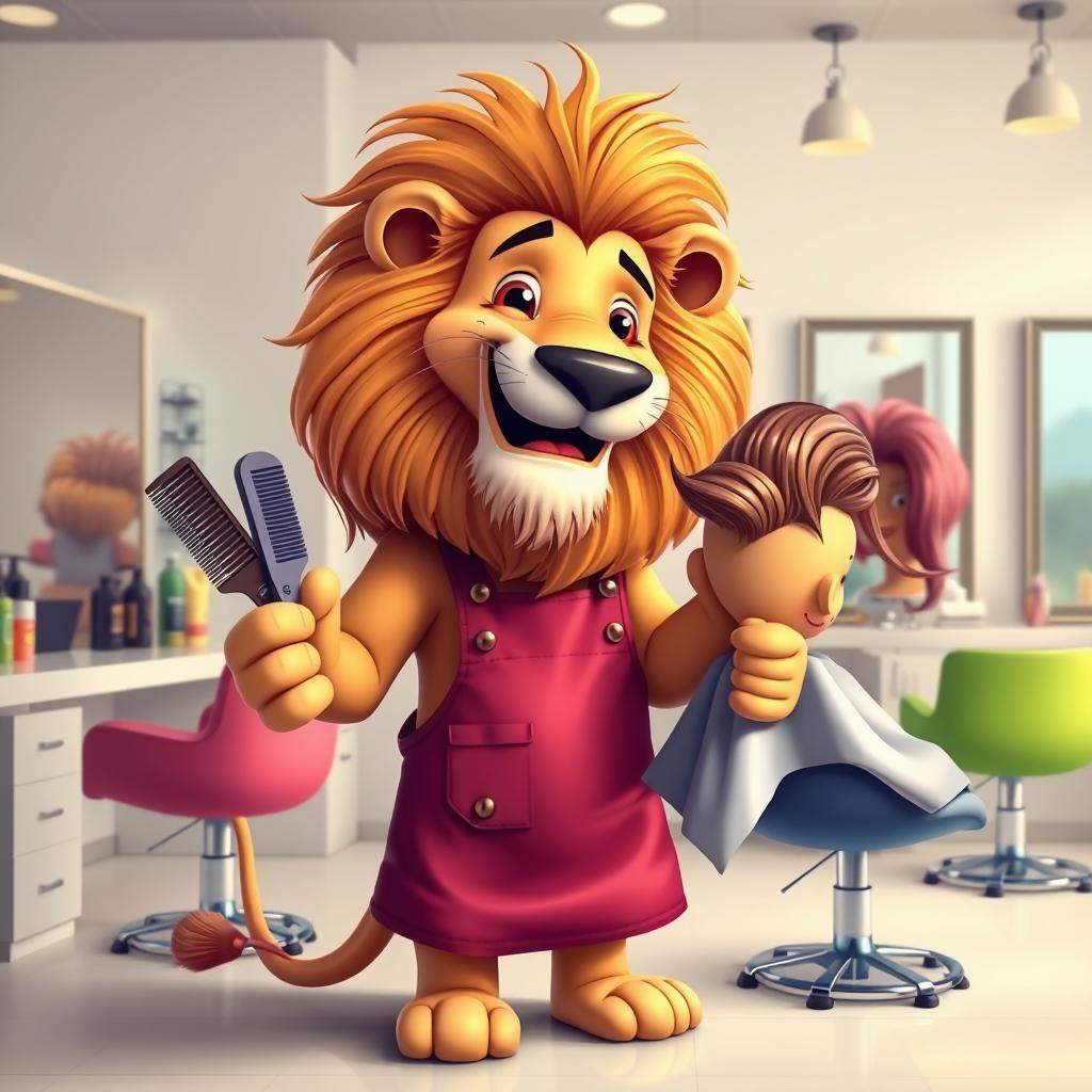 Whimsical Lion Hairstylist | Unleash Your Imagination